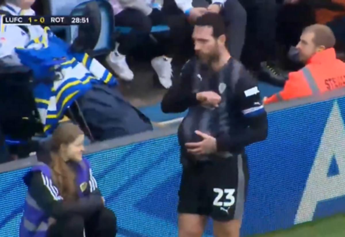 Leeds United: Sean Morrison spotted doing Leeds salute at Elland Road