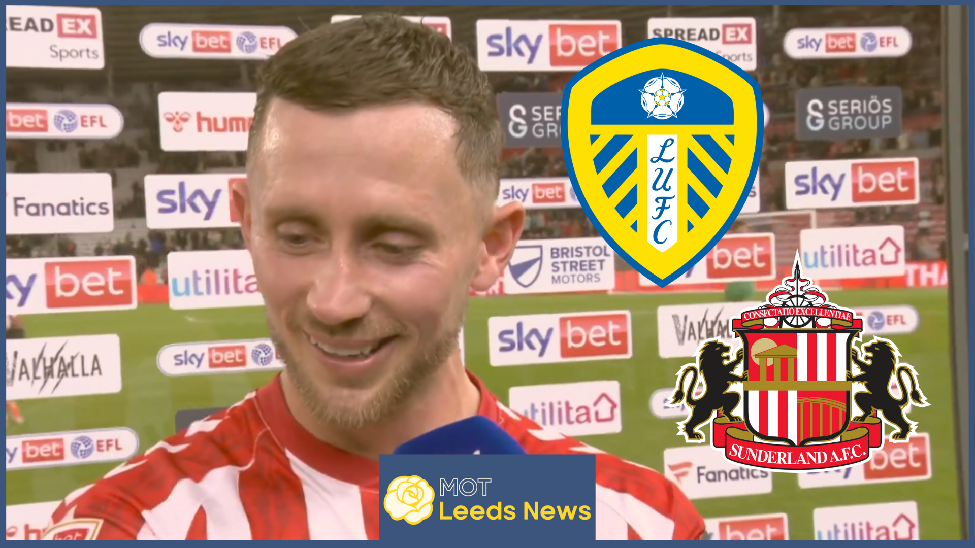 Sunderland ace Alan Browne takes sarcastic swipe at Leeds man