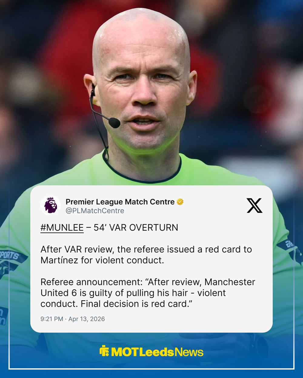 Premier League make announcement on Lisandro Martinez red card in Man ...